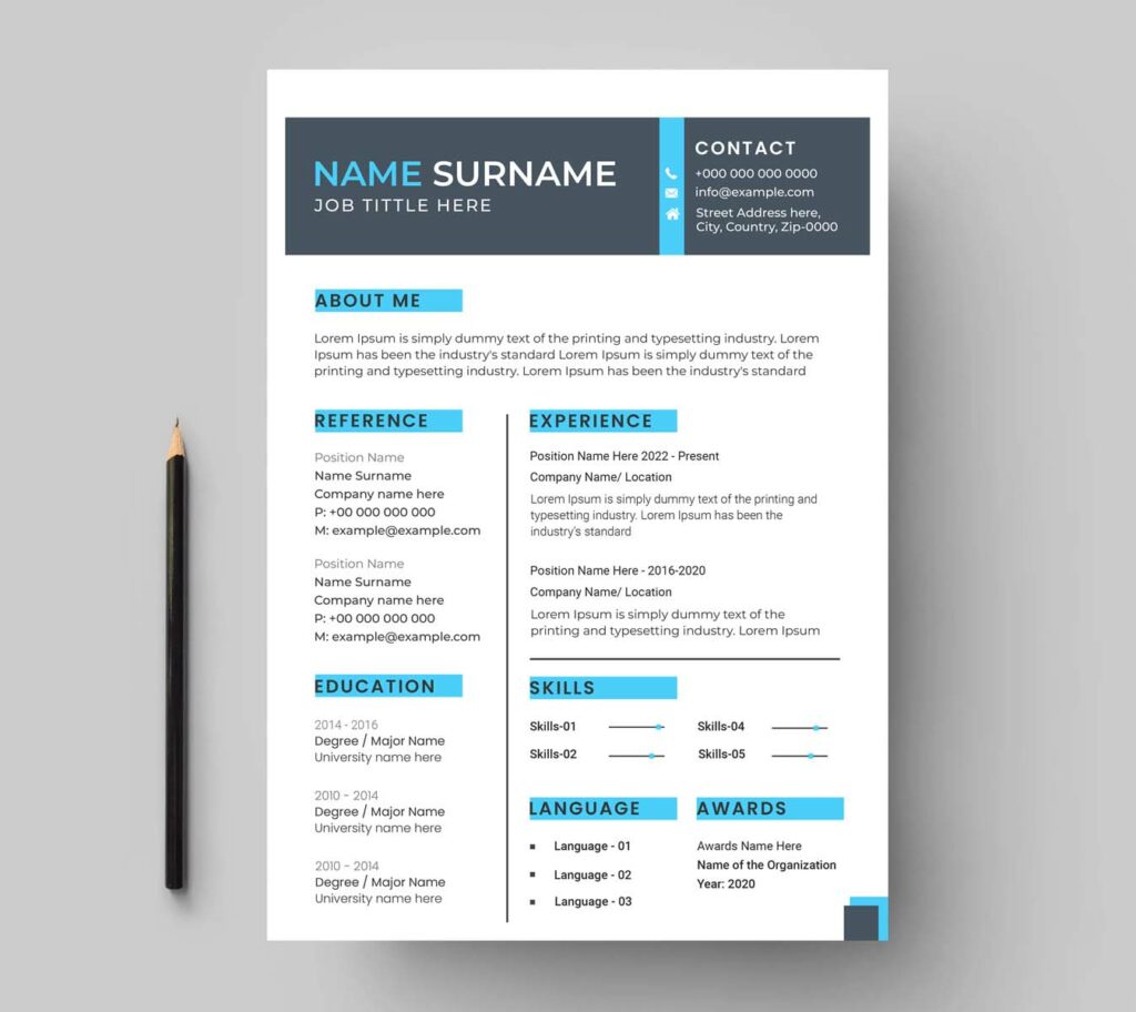 06 BEAUTIFUL CV RESUME TEMPLATE BUNDLE ONLY $14 - MasterBundles