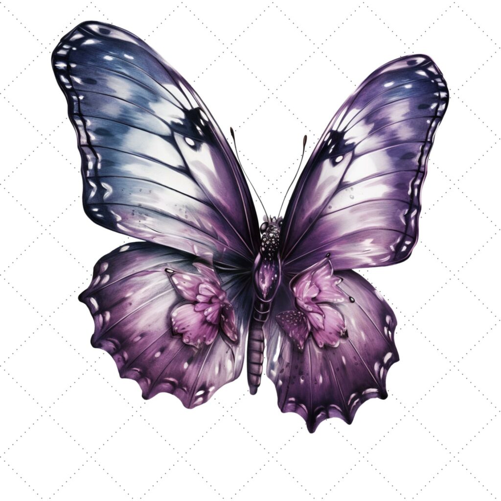 Purple Butterfly Sublimation Clipart Bundle - MasterBundles