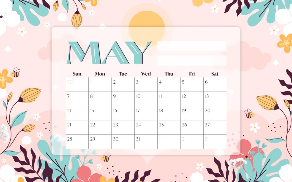 Free Blank May Calendar – MasterBundles