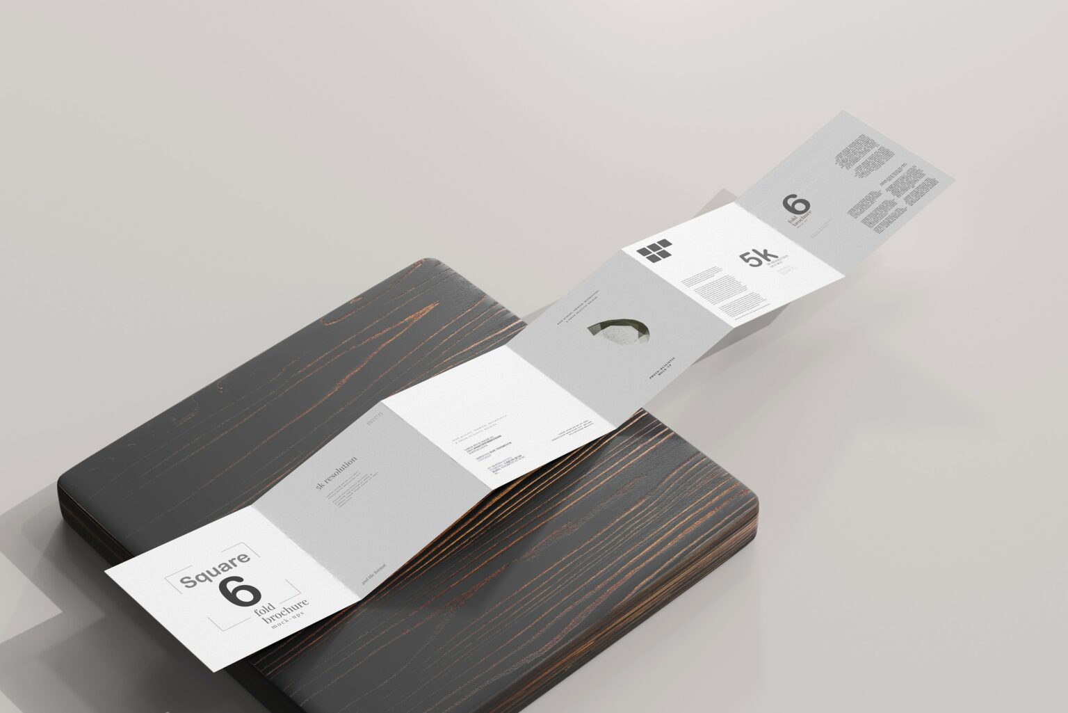 Square Six-Fold Brochure Mockup – MasterBundles
