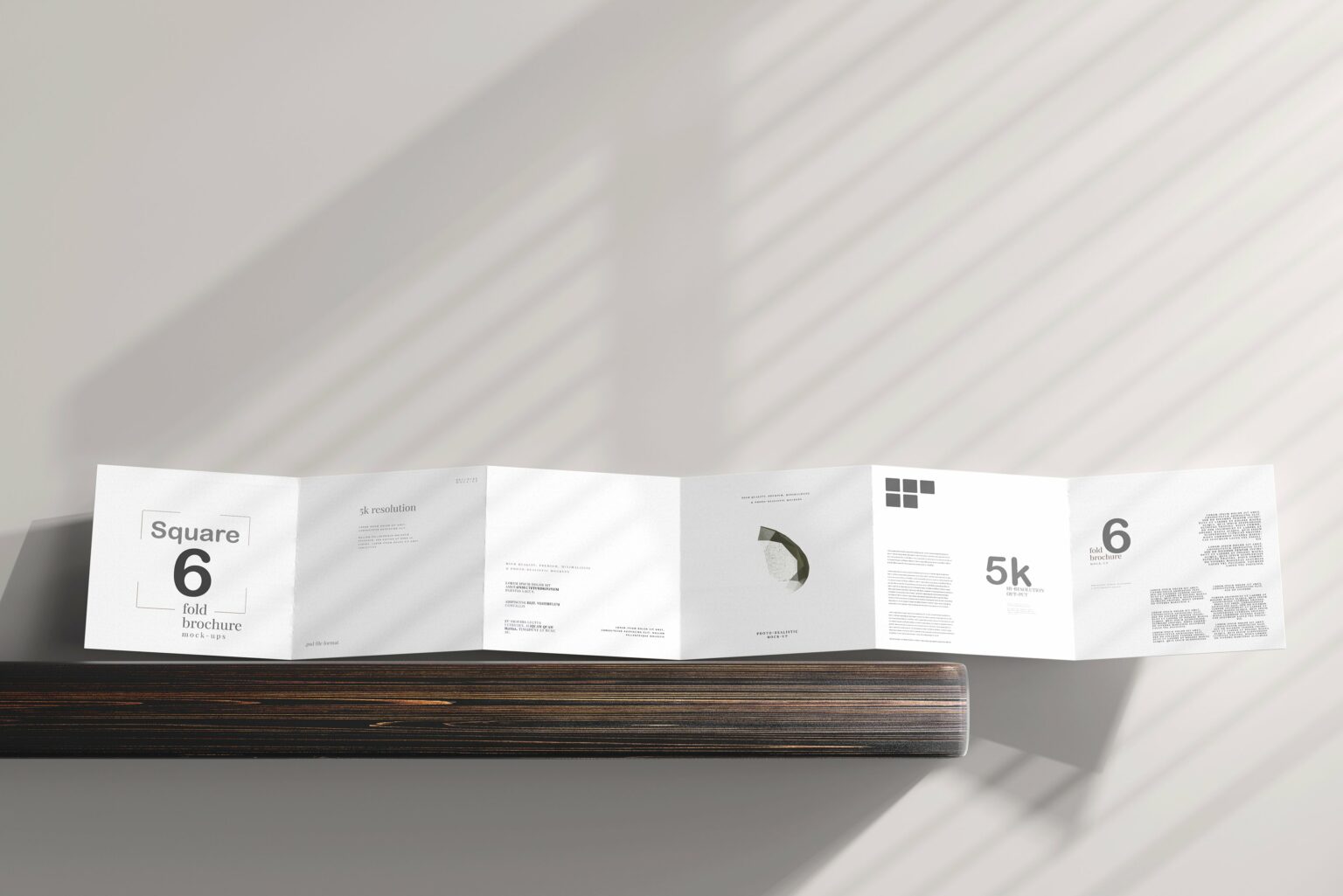 Square Six-Fold Brochure Mockup – MasterBundles