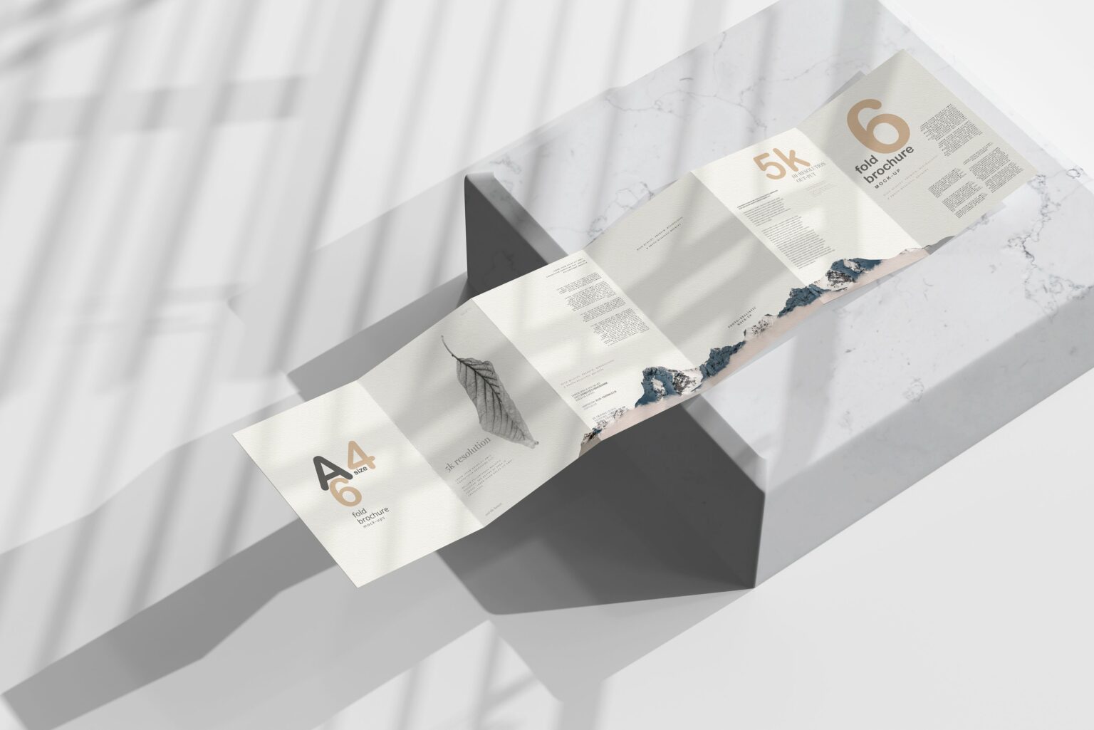 A4 Size Six Fold Brochure Mockup – MasterBundles