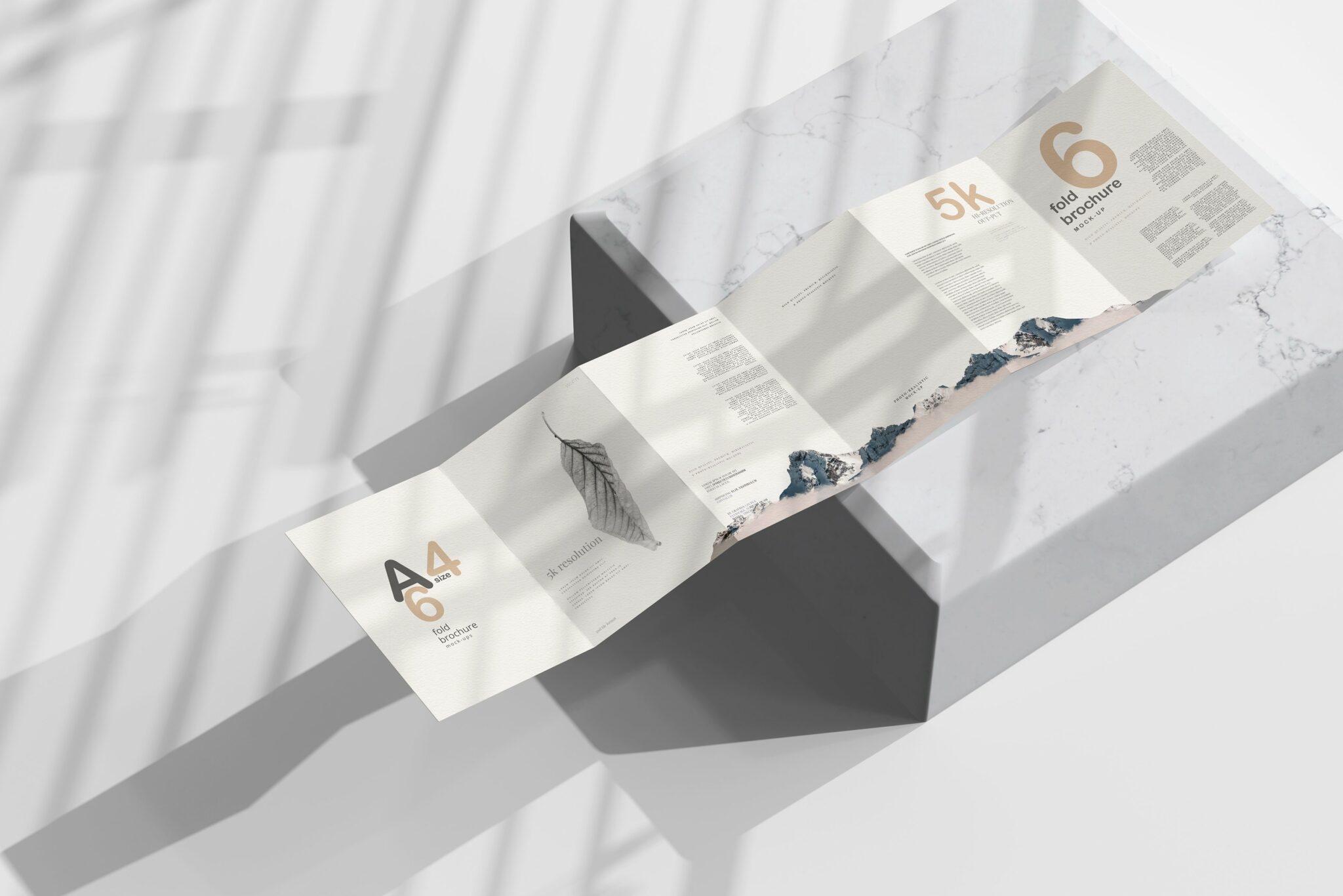 A4 Size Six Fold Brochure Mockup – MasterBundles