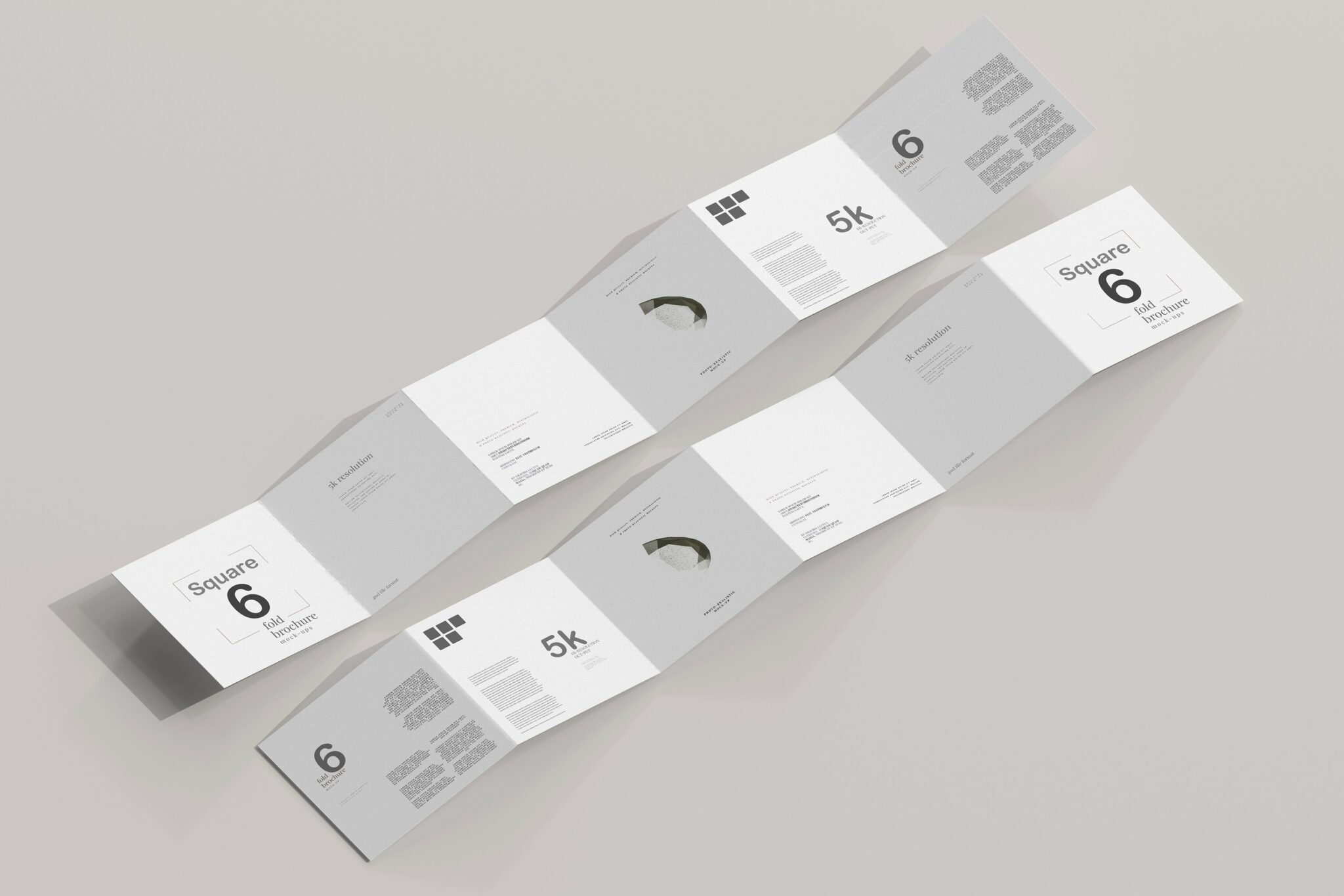 Square Six-Fold Brochure Mockup – MasterBundles
