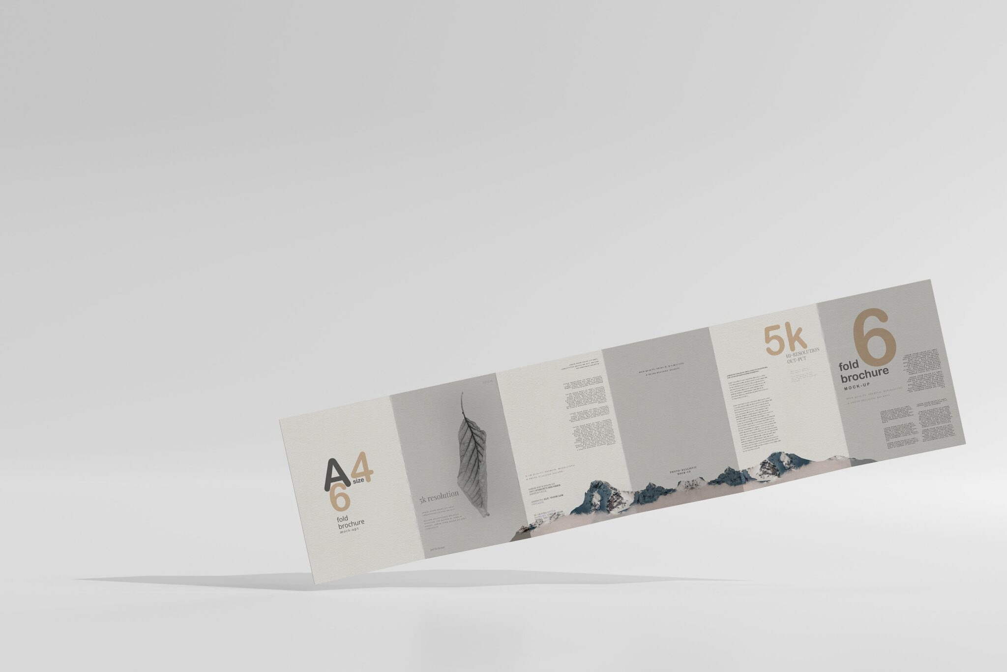 A4 Size Six Fold Brochure Mockup – MasterBundles