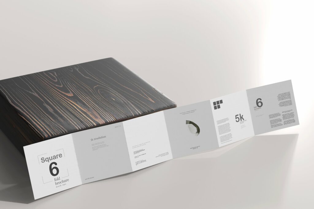Square Six-Fold Brochure Mockup – MasterBundles