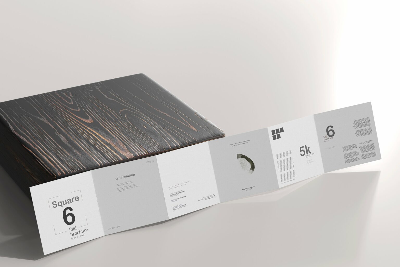 Square Six-Fold Brochure Mockup – MasterBundles