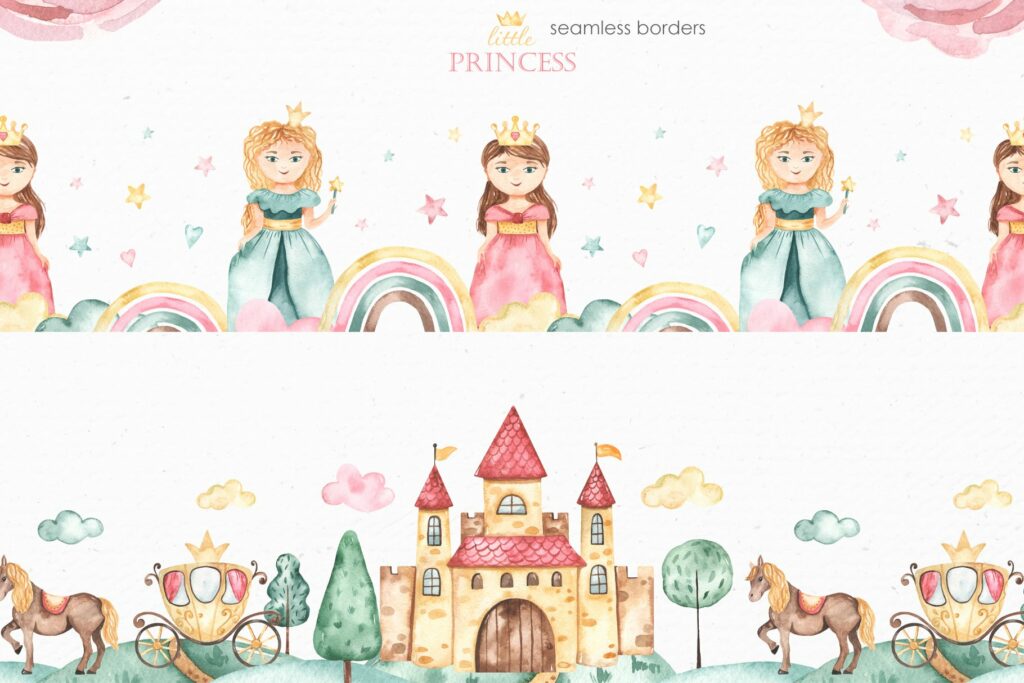 Little princess watercolor – MasterBundles