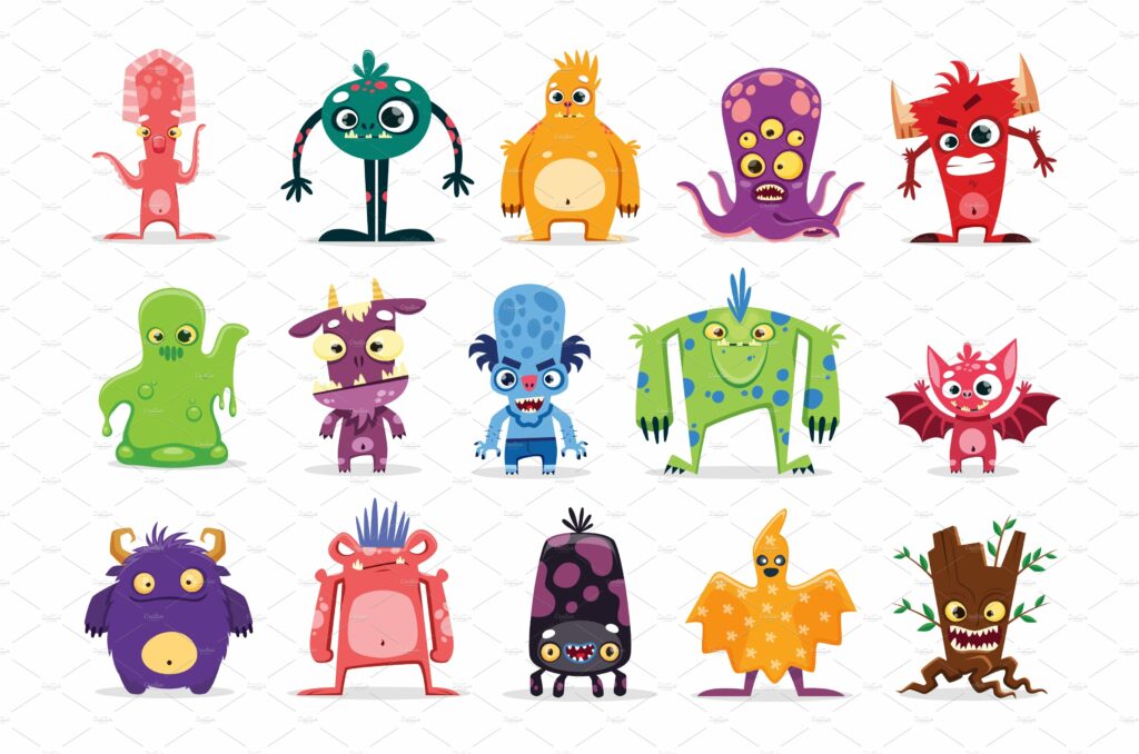 Cartoon monster characters – MasterBundles
