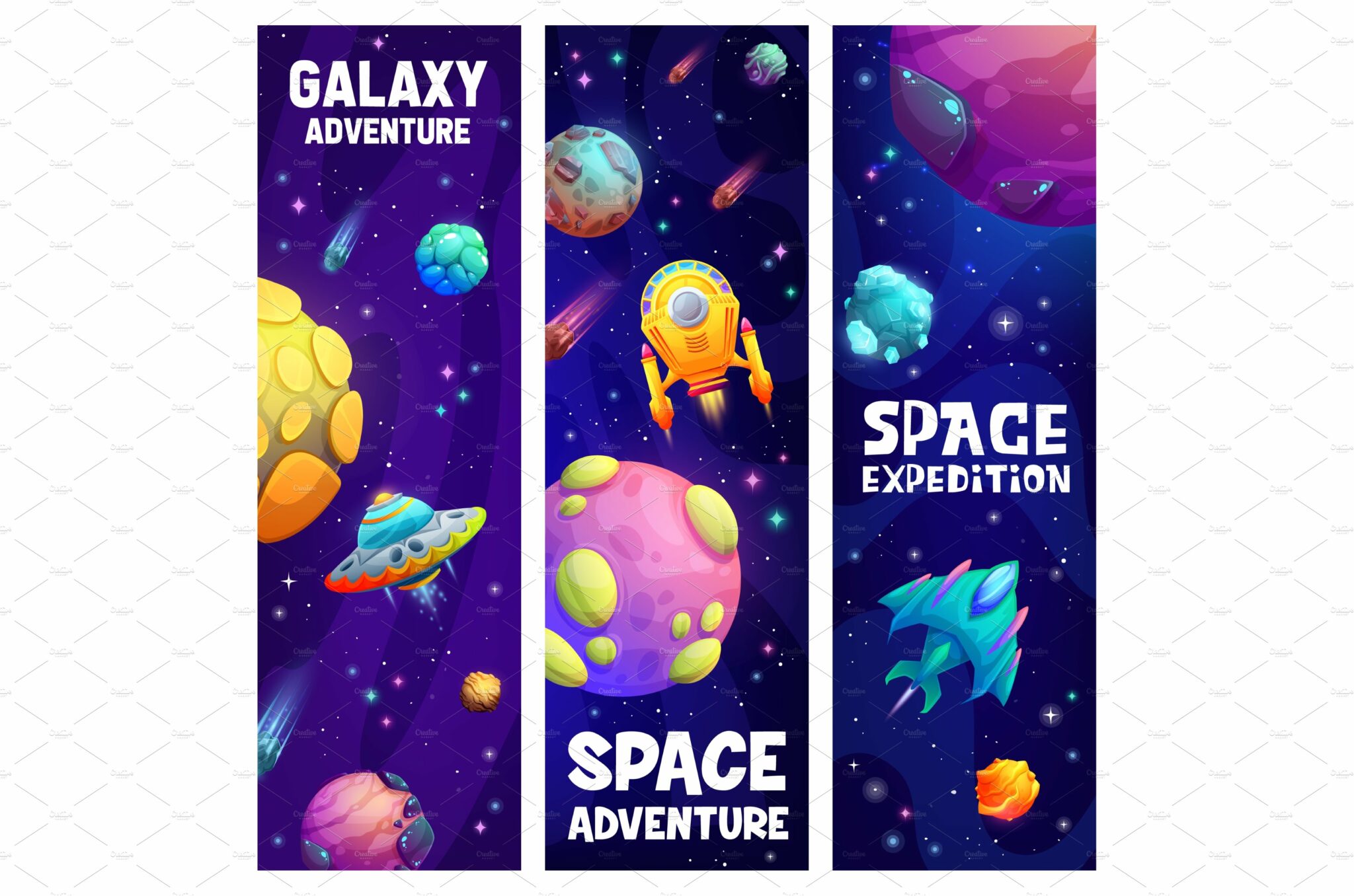 Space expedition and galaxy – MasterBundles