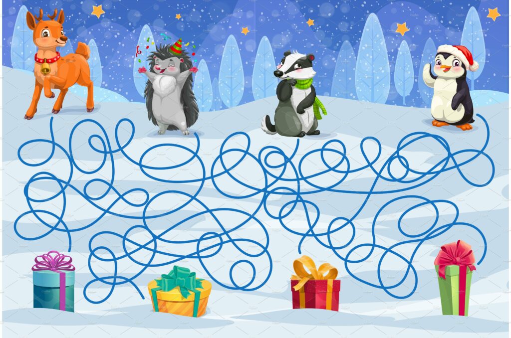 Christmas labyrinth maze – MasterBundles
