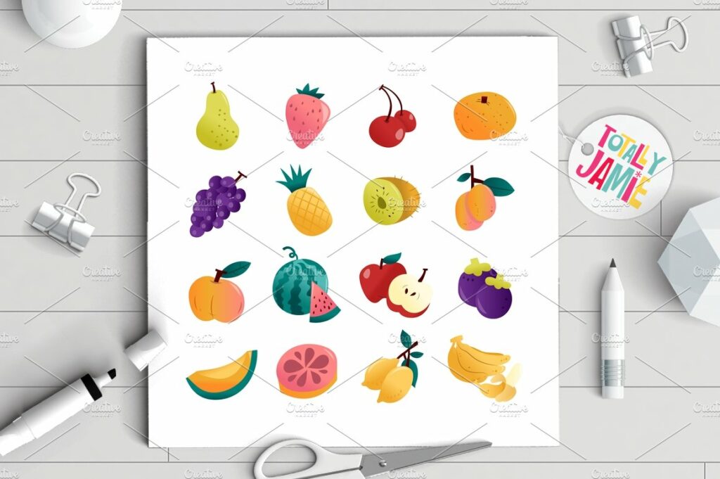 Fun Summer Fruits Set – MasterBundles