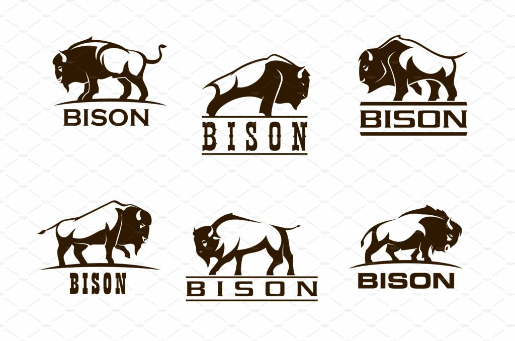 Bison buffalo symbols – MasterBundles
