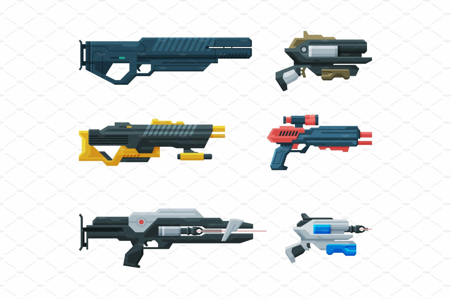 Futuristic Weapons, Blaster and Gun – MasterBundles