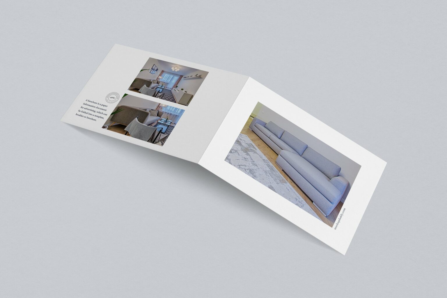 Landscape 2 Fold A4 Brochure Mockup – MasterBundles