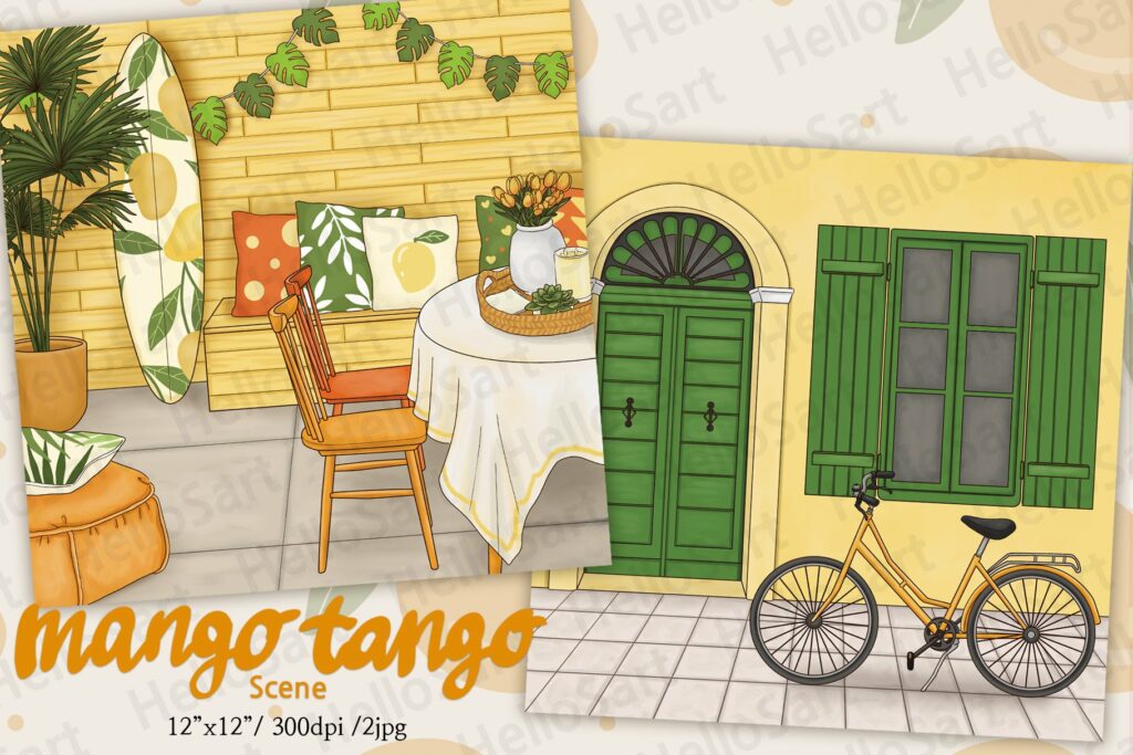 Mango Tango Clipart & Patterns – MasterBundles