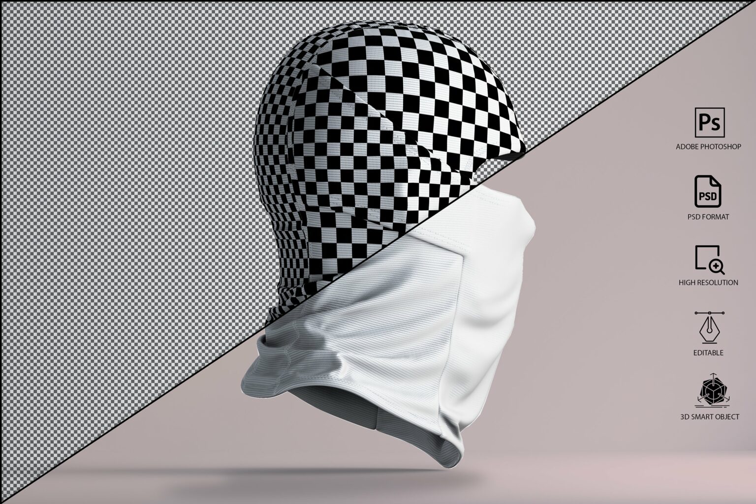 Balaclava Mask Mockup – MasterBundles