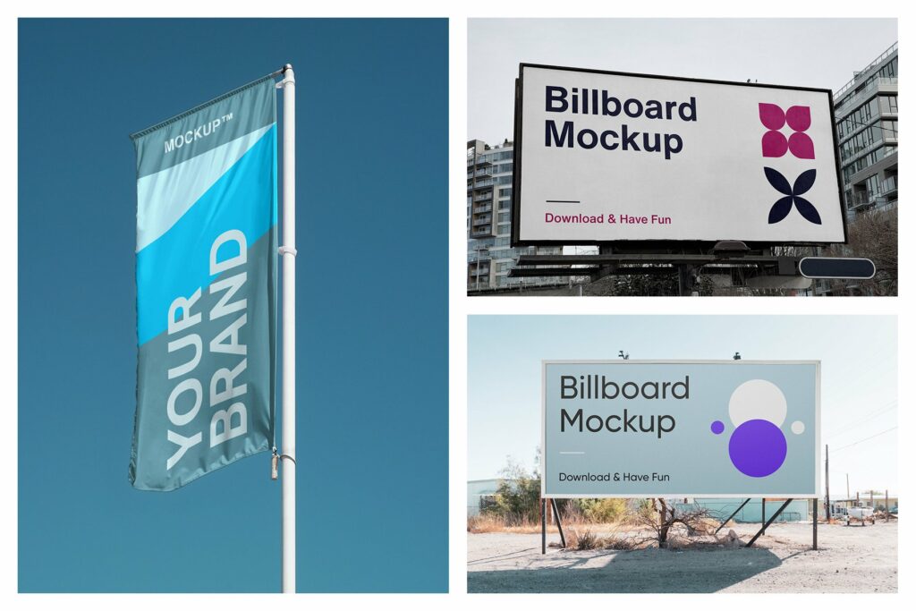 Billboard and Flag Mockups vol.1 – MasterBundles