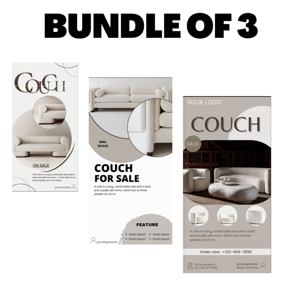 Modern house, couch sale, social media /Instagram post - MasterBundles