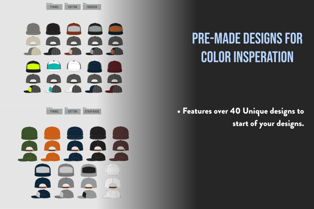 Hat Template - 7 Panel Hat – MasterBundles