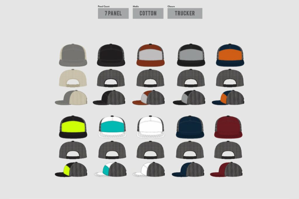 Hat Template - 7 Panel Hat – MasterBundles