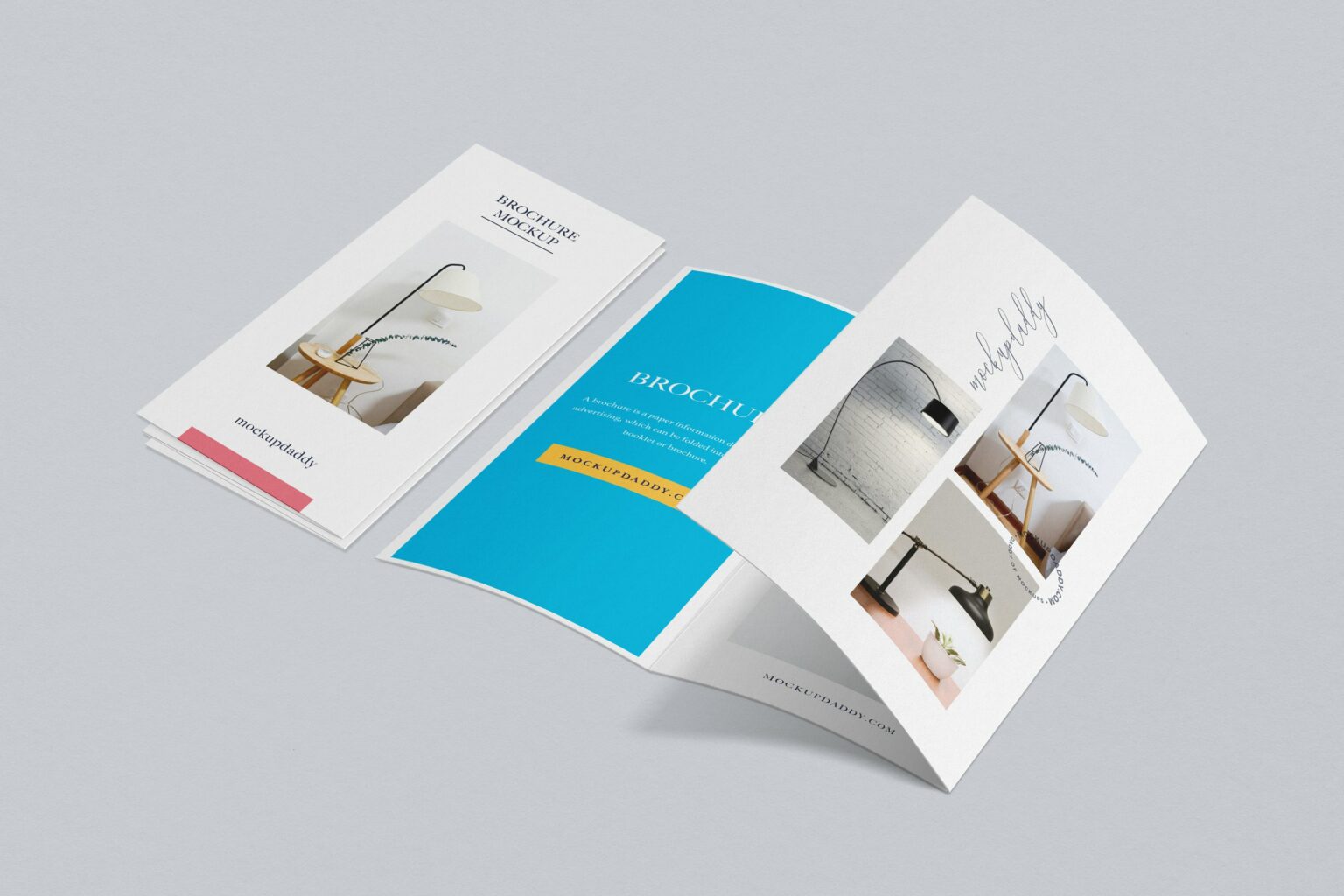 3 Folds DL Brochure Mockup – MasterBundles
