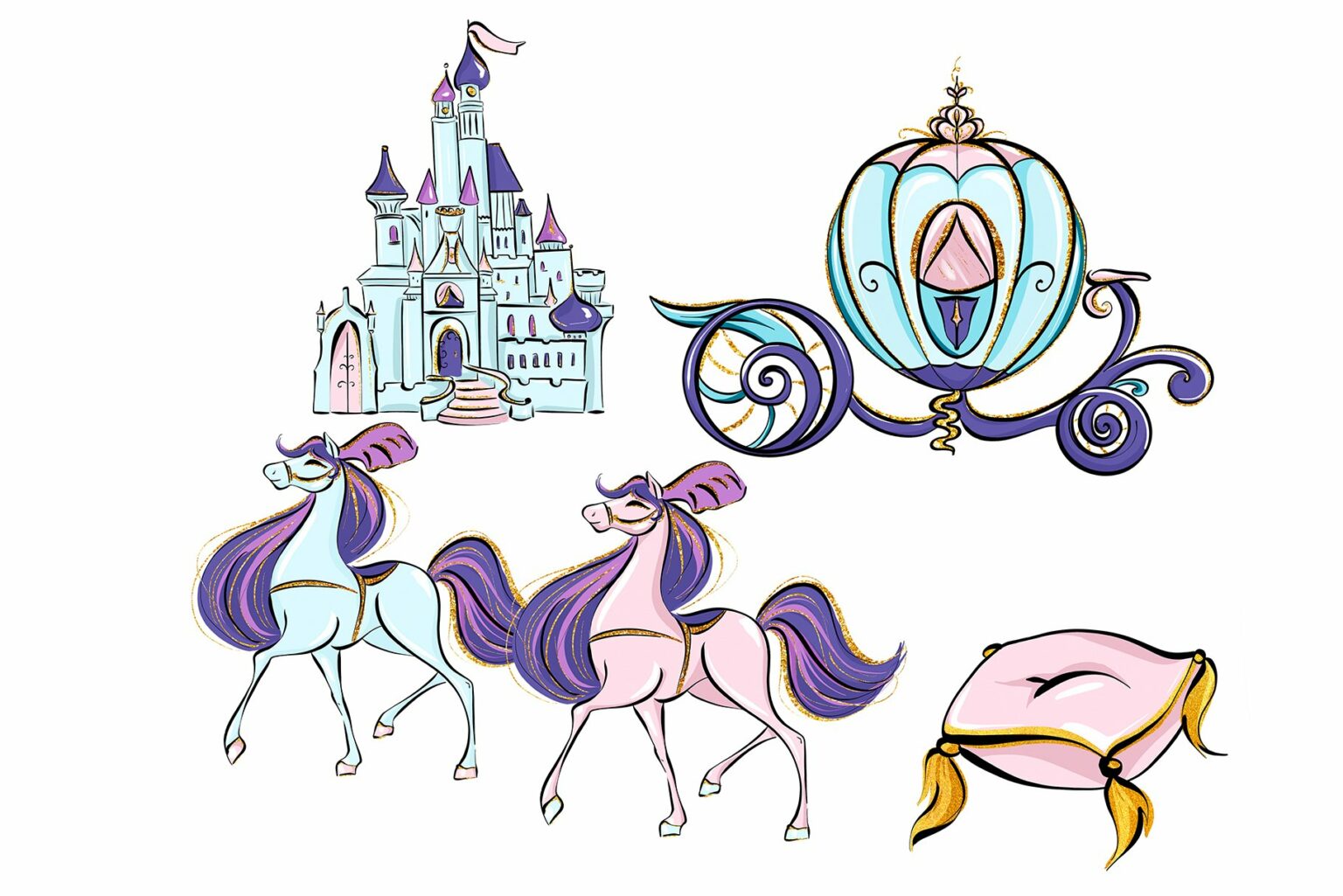 Fairy Tale Cinderella Clipart Masterbundles