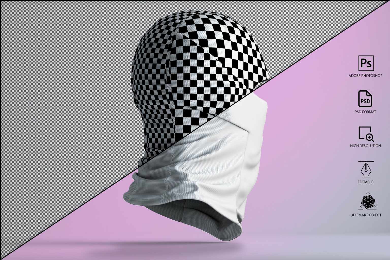 Balaclava Mask Mockup – MasterBundles