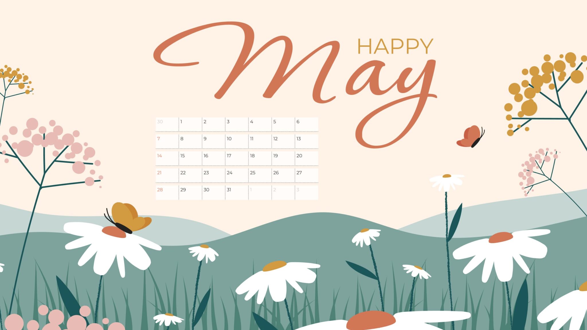 Free Month of May Calendar – MasterBundles