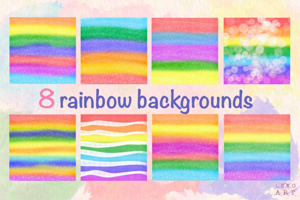Rainbow Glitter Digital Paper – MasterBundles