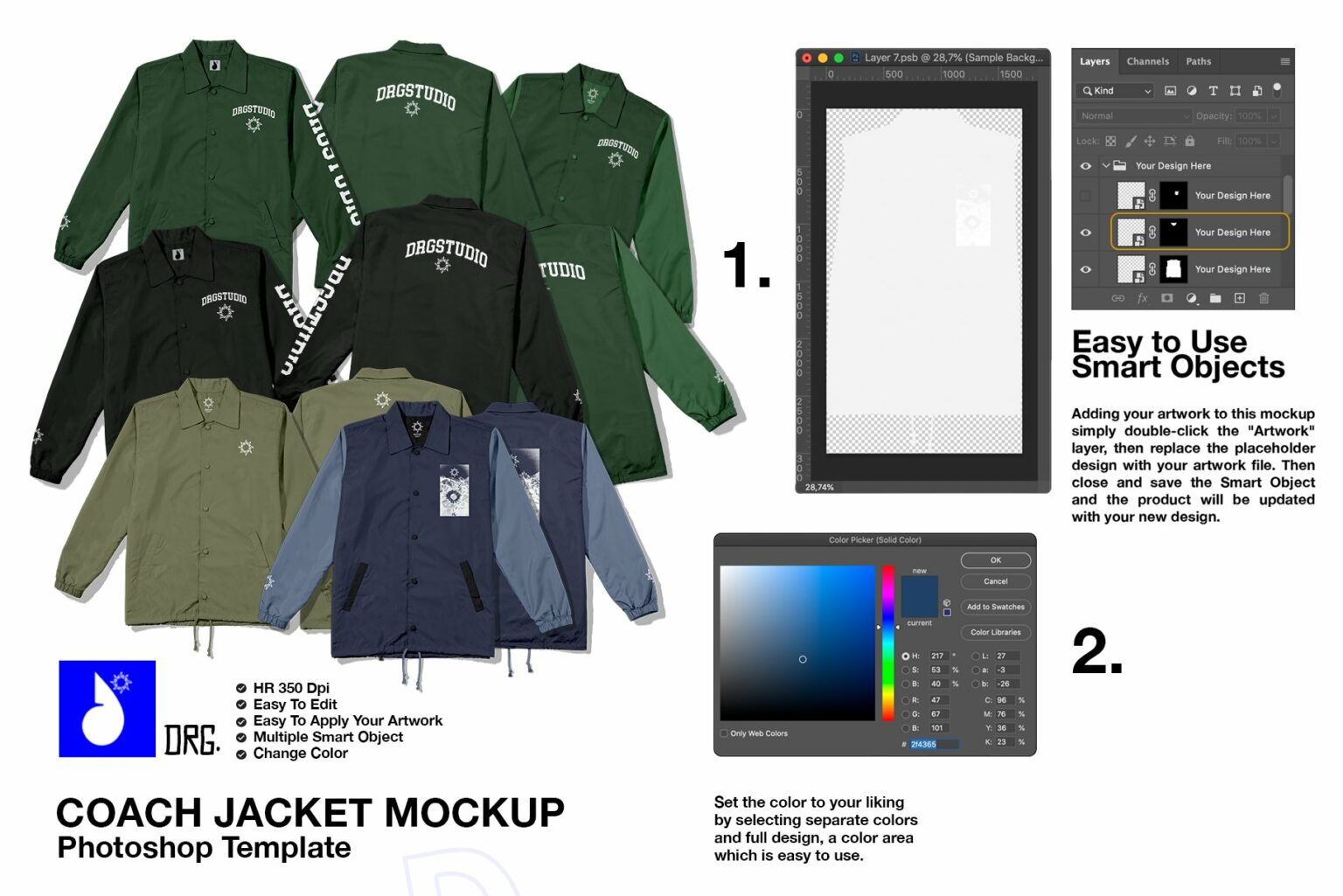 Coach Jacket Mockup – MasterBundles