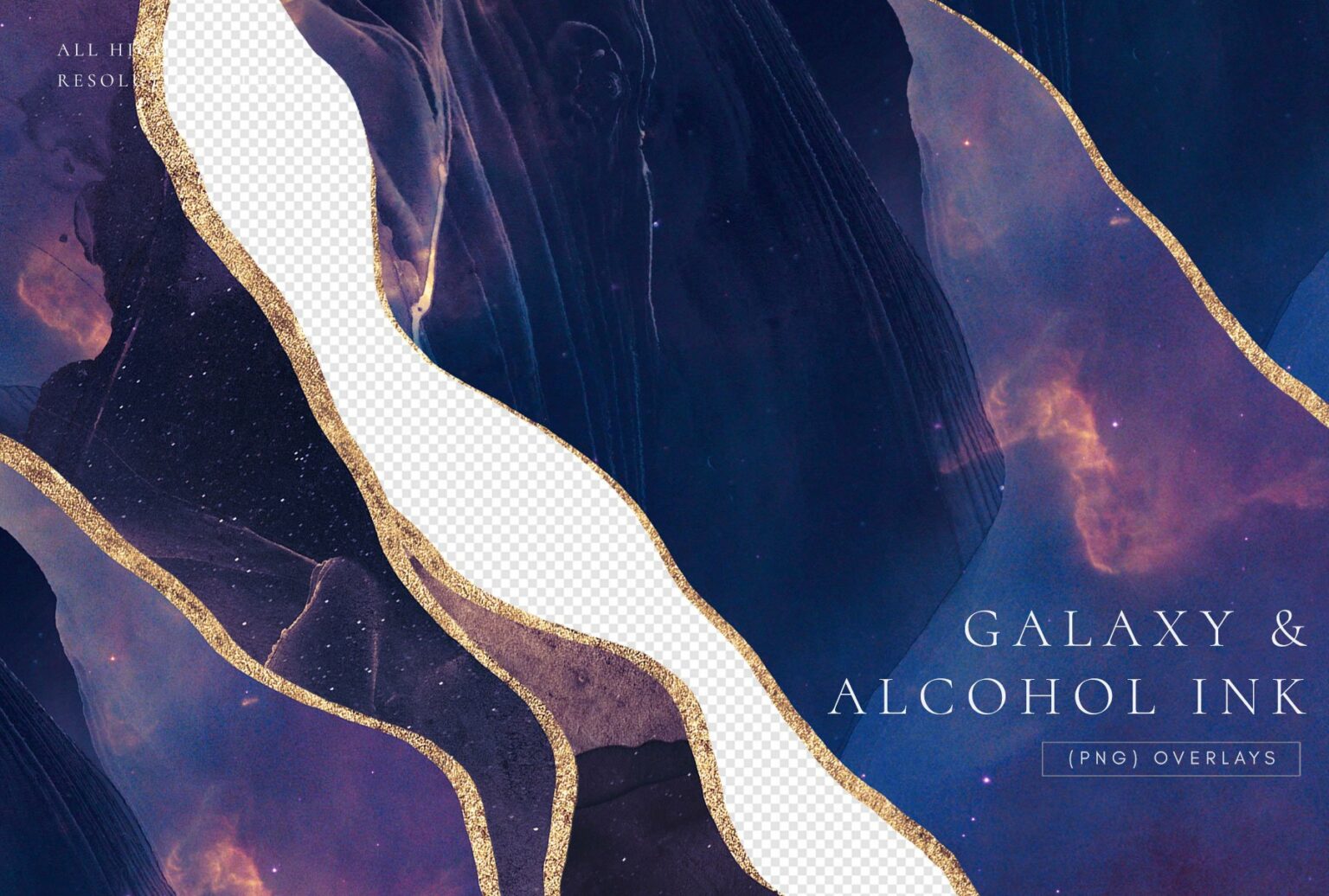 Galaxy Ink Borders (Png) Overlays – MasterBundles