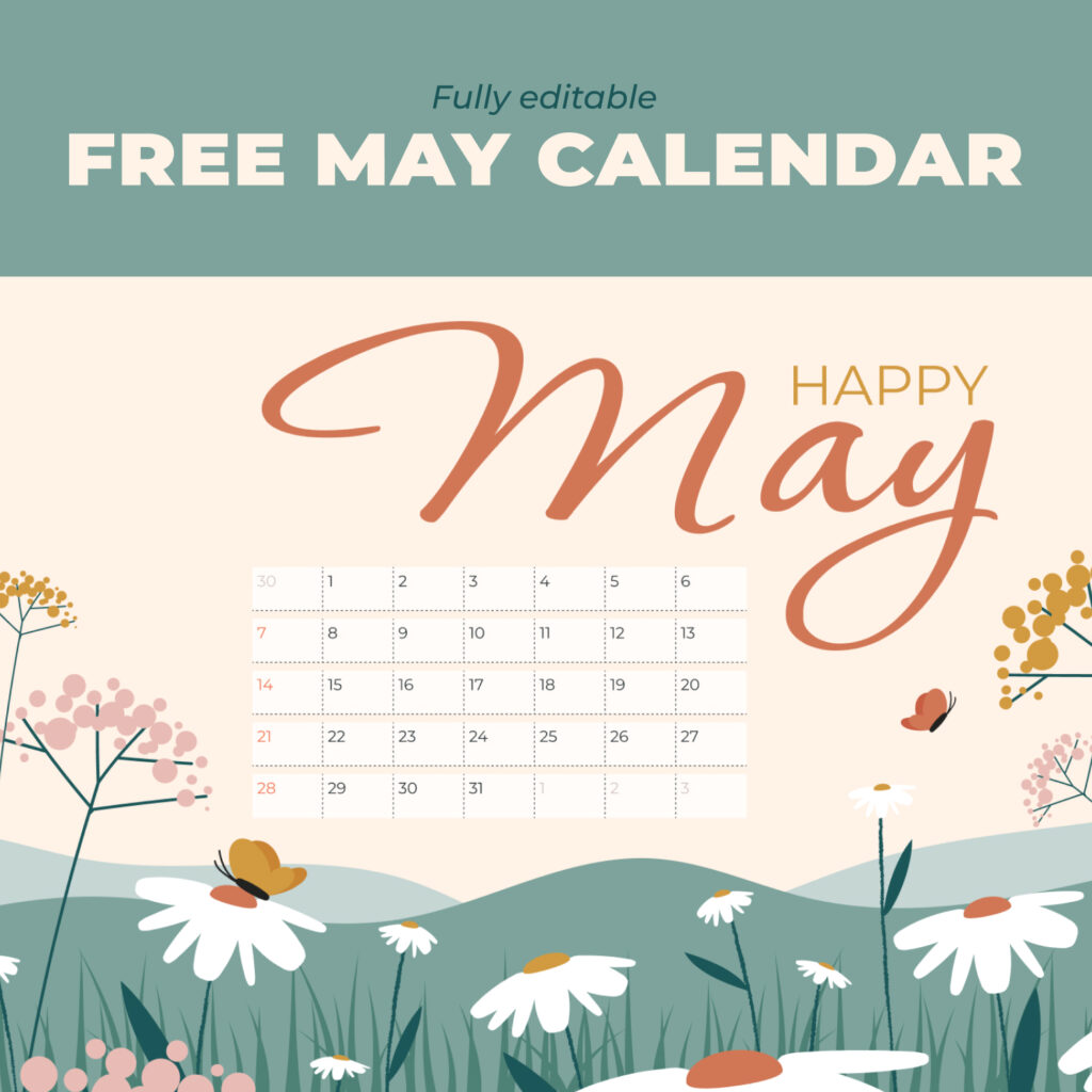 Free Month of May Calendar – MasterBundles