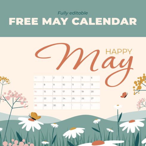 10 Free Calendar May – MasterBundles