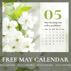 Free May Calendar Printable – MasterBundles