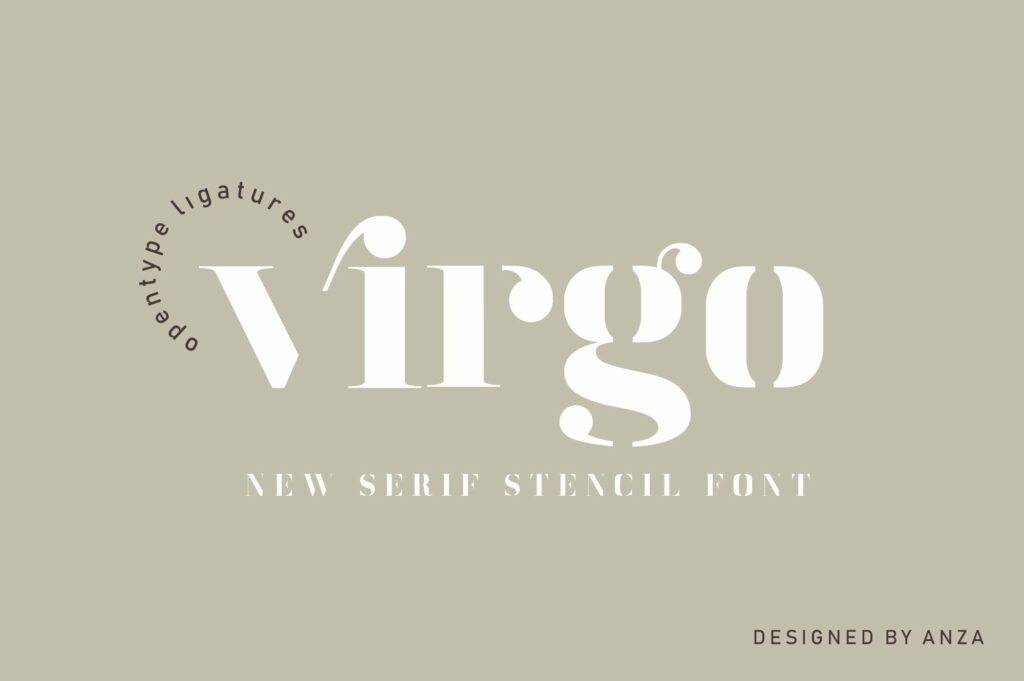 Virgo - New Serif Stencil Font – MasterBundles