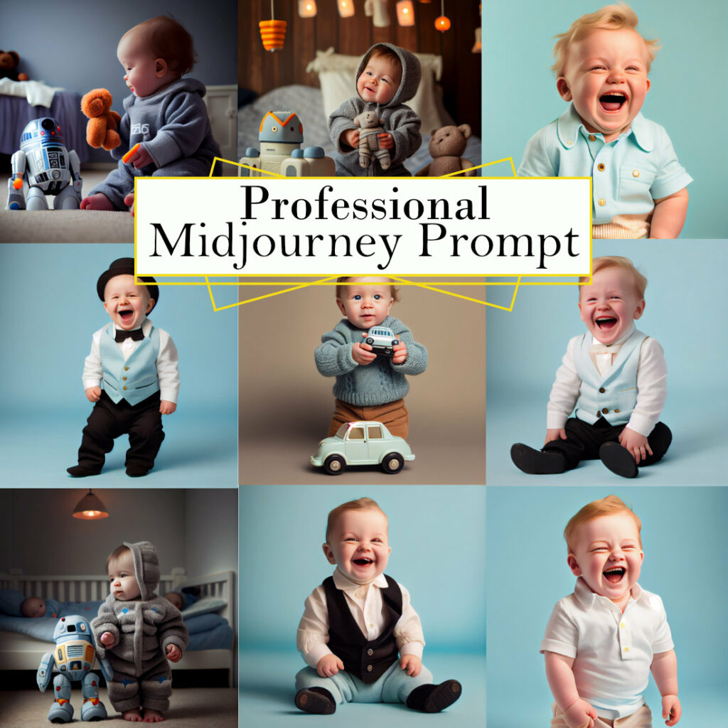 Cute Baby Boy Photographs Midjourney Prompt - MasterBundles