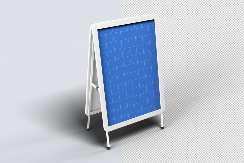 A-Stand Mockup for Advertising – MasterBundles