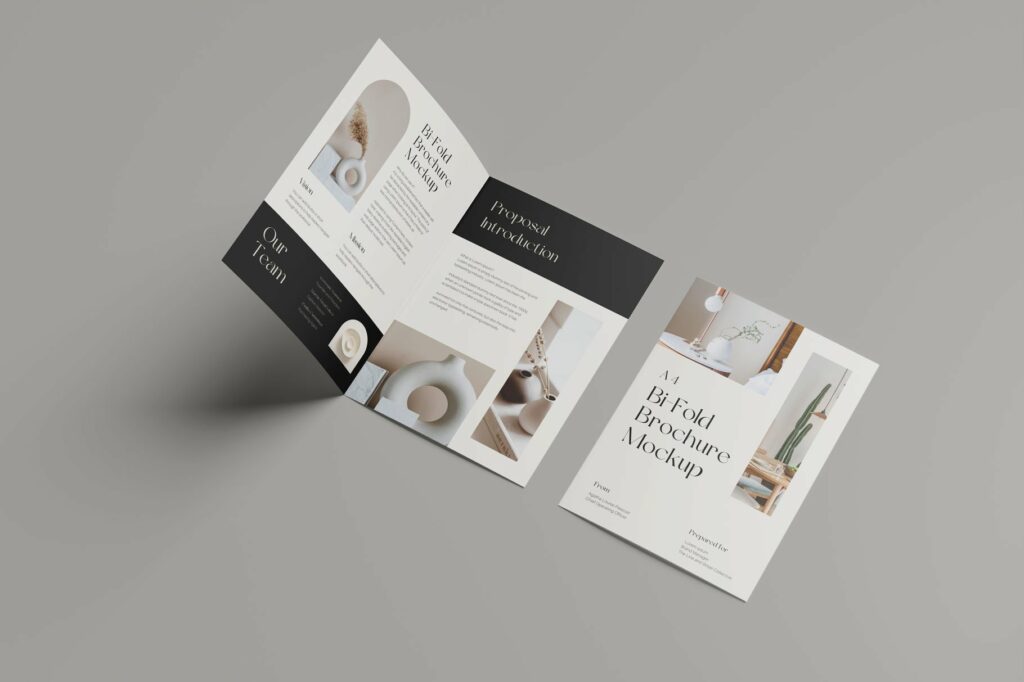 A4 Bi-Fold Brochure Mockup – MasterBundles