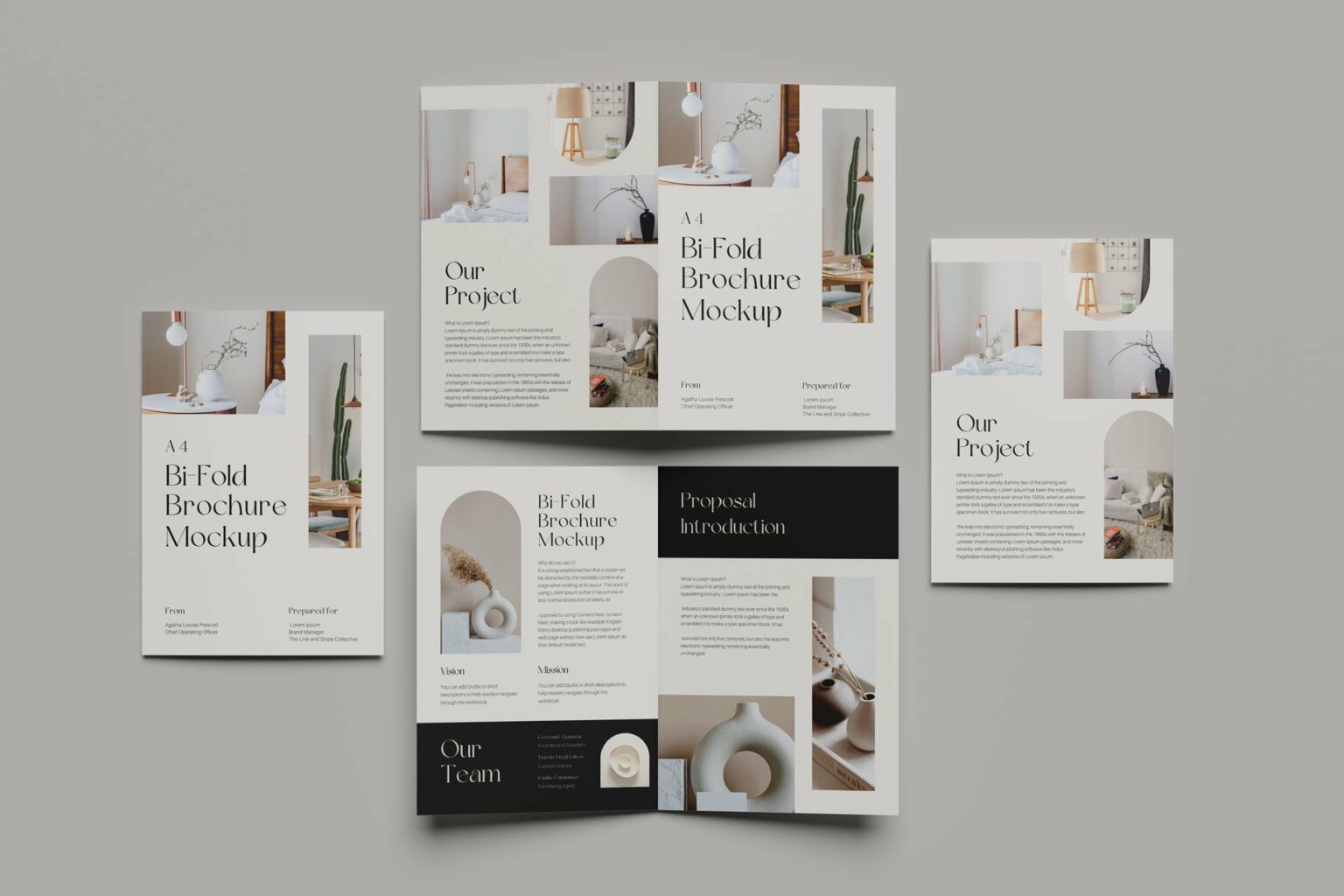 A4 Bi-Fold Brochure Mockup – MasterBundles