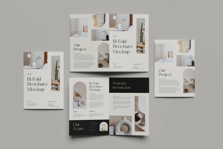 A4 Bi-Fold Brochure Mockup – MasterBundles