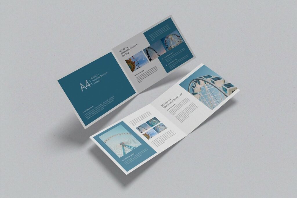 A4 Bifold Brochure Mockup – MasterBundles