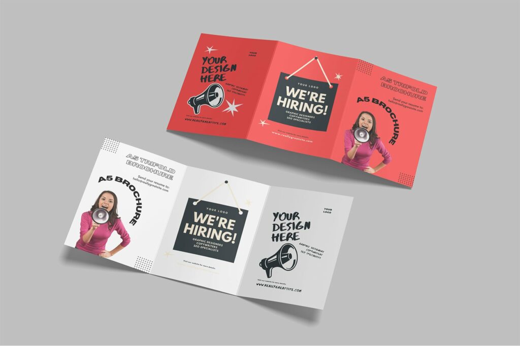 A5 Trifold Brochure Mockup – MasterBundles