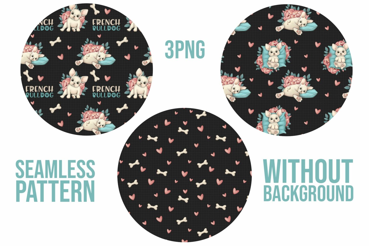 French Bulldog Set and Patterns – MasterBundles