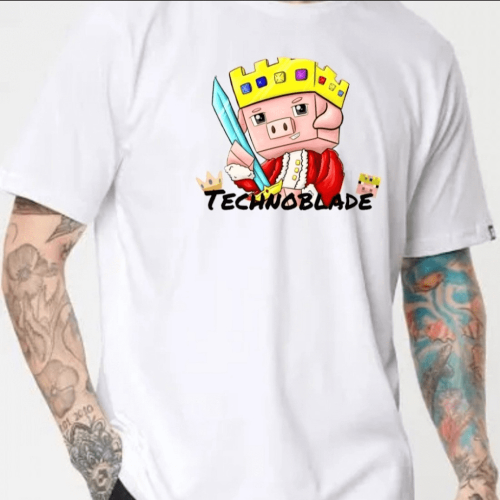 Technoblade's minecraft character Tshirt print design - MasterBundles