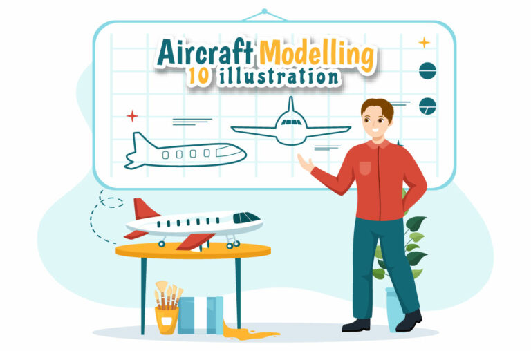 10 Aircraft Modelling and Crafting Illustration - MasterBundles