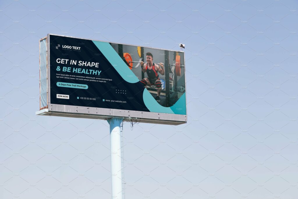 Modern Fitness Gym Billboard Design – MasterBundles