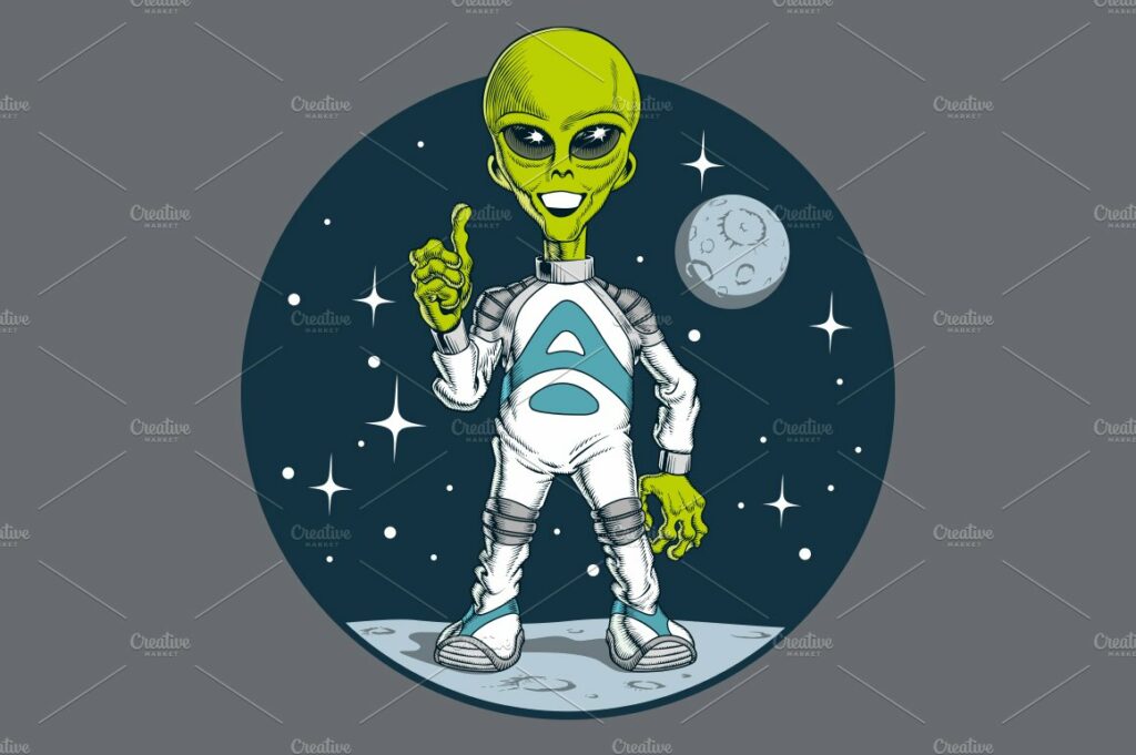 Cute alien humanoid character – MasterBundles