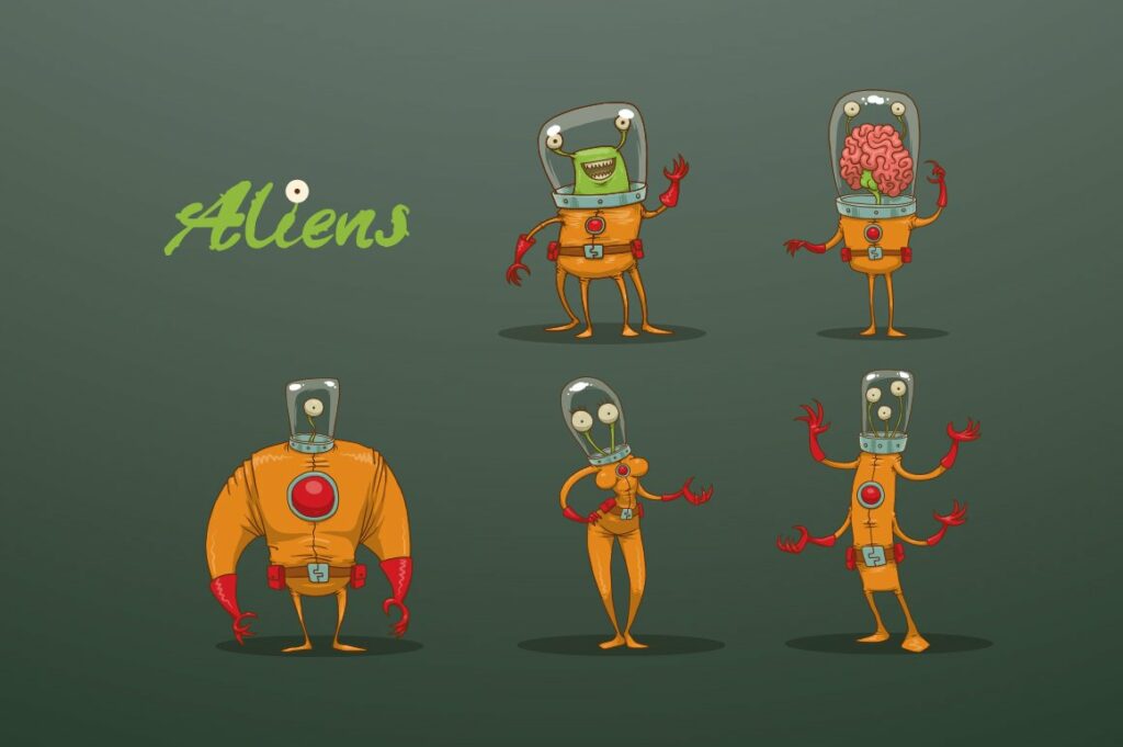 Aliens bundle, vector – MasterBundles
