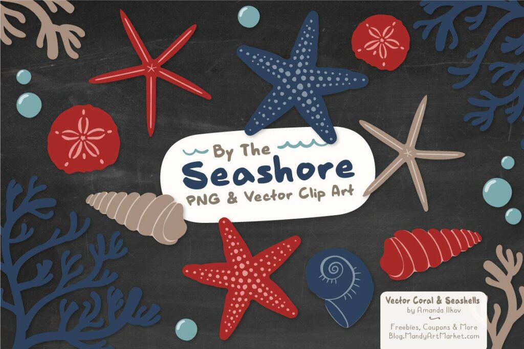 Seashells Clipart in Americana – MasterBundles